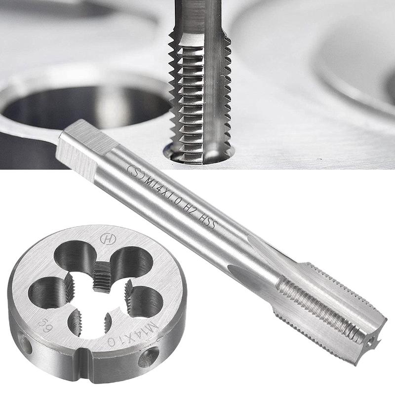 HSS For M14 X 1mm Tap & For M14 X 1.0mm Die Metric Thread Right Hand ...