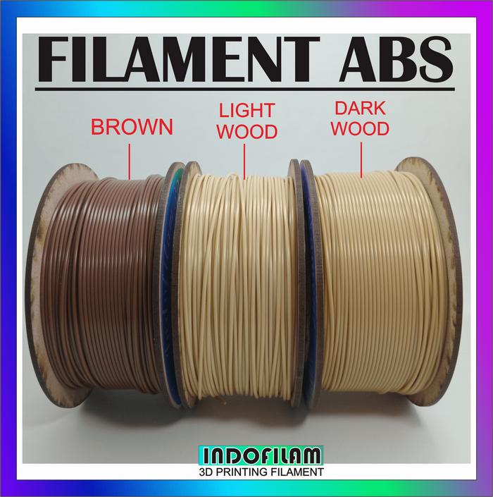 Jual FILAMENT ABS 1 KG BROWN COKLAT CHOCOOLATE WOOD KAYU 1.75mm FILAMEN ...