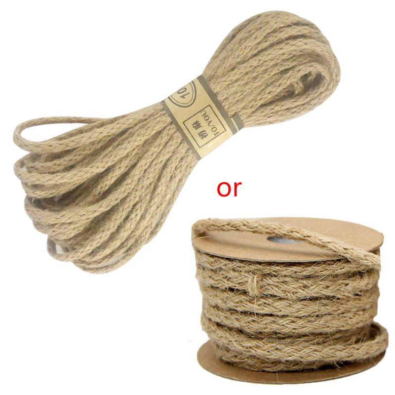 YUANH - tali Jute asli, 10m, DIY, kraf, Vintaj, tali, tali, majlis ...