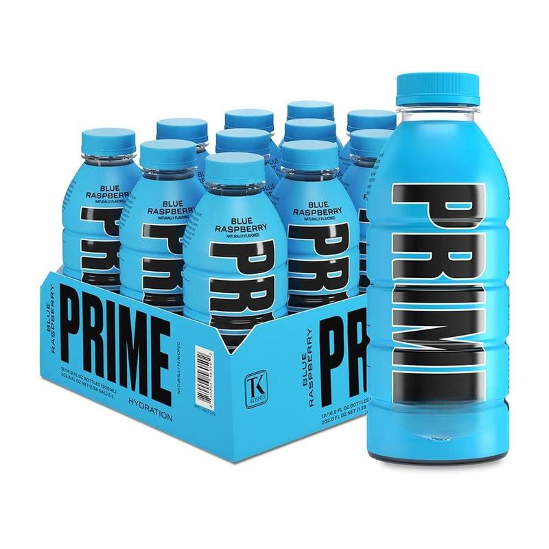 PRIME Hydration BLUE RASPBERRY Sports Drinks Electrolyte Enhanced ...