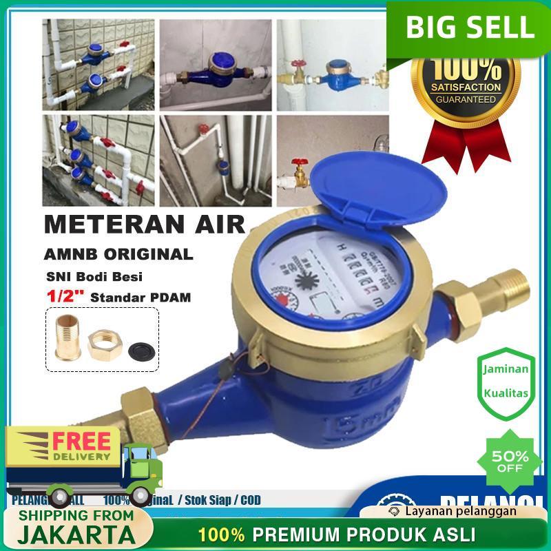 【Stok Lokal Ready】 【Ready】Meteran Air PDAM SNI Body Besi 1/2 - Shop ...