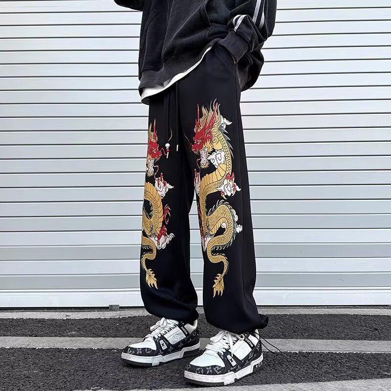 Seluar Peluh Merah Wain Retro Amerika, Untuk Lelaki, Nipis dengan ...