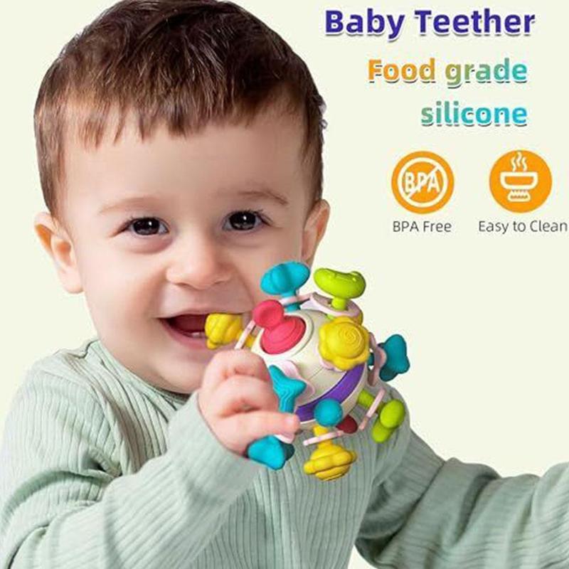 11cm Manhattan Ball Children's Teething Toy Space Hand Grab Ball ...