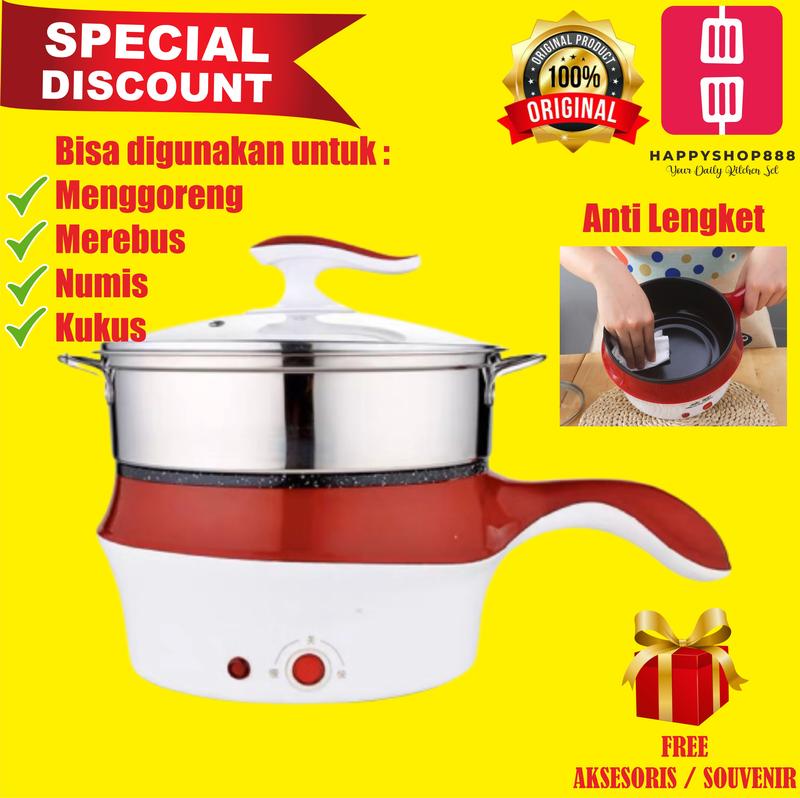 Panci Listrik Elektrik Serbaguna Multifungsi Portable 3 in 1 - Shop ...