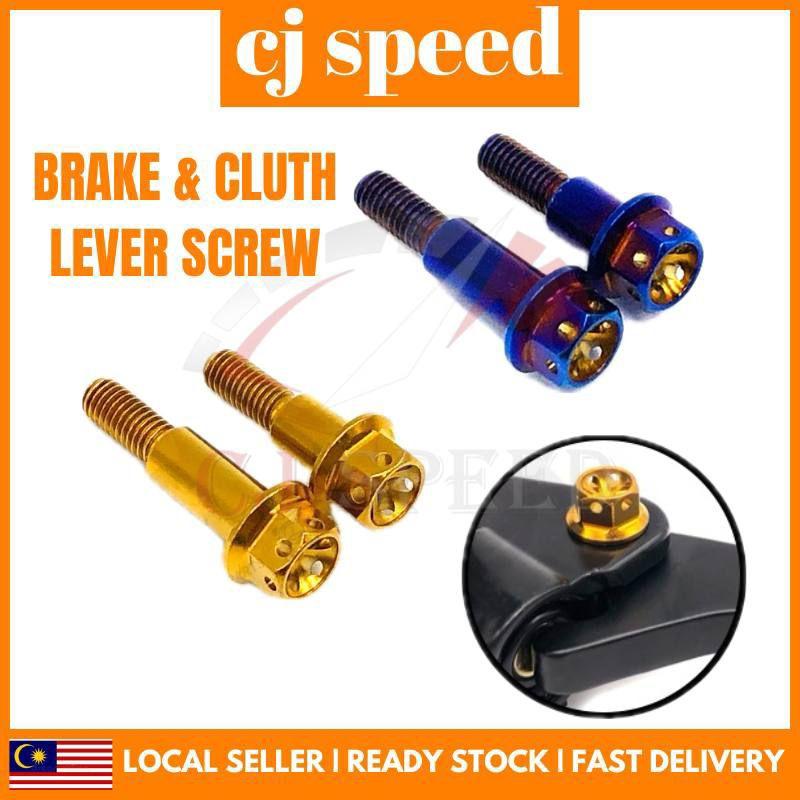 Universal Brake & Clutch Lever Bolt Screw Skru 6*30MM Gold Titanium Y15 ...
