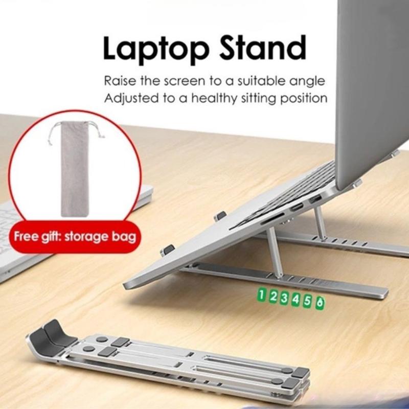 Aluminium Laptop Stand Bracket PC Notebook Adjustable Height - TikTok ...