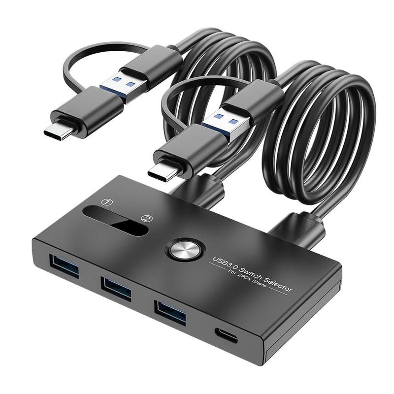 USB C Switch & USB a Switch 2 in 1, USB Switcher for 2 Computers Sharing USB C & a Devices, 4 ...