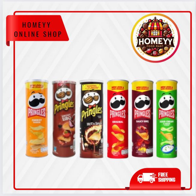US PRINGLES ASSORTED FLAVORS 158G | CHEESE, BBQ, ORIGINAL, PIZZA ...