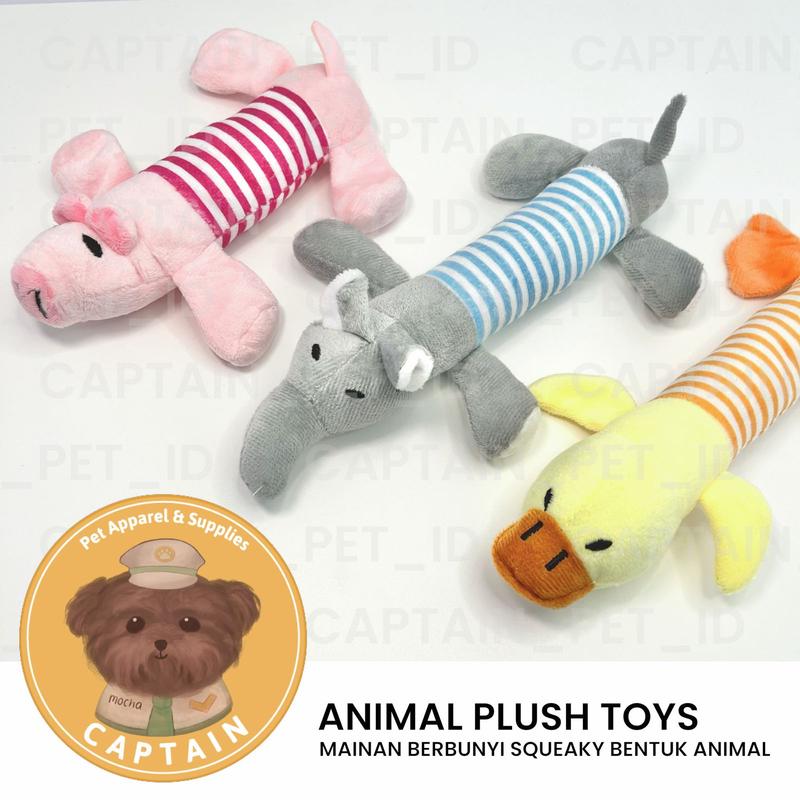 SQUEAKY DOG TOYS MAINAN GIGIT BUNYI ANJING BENTUK DUCK ELEPHANT - Shop ...