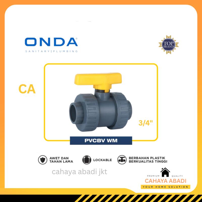 STOP KRAN WATER MUR ONDA PVC / BALL VALVE PVC 3/4" ONDA PVCBV WM - Shop ...