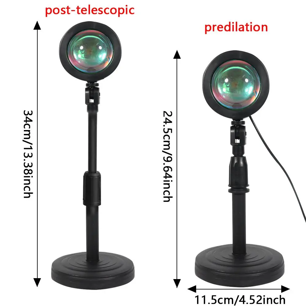 16 Color Remote Control Sunset LED Spotlight, 1 Piece Mini Creative ...