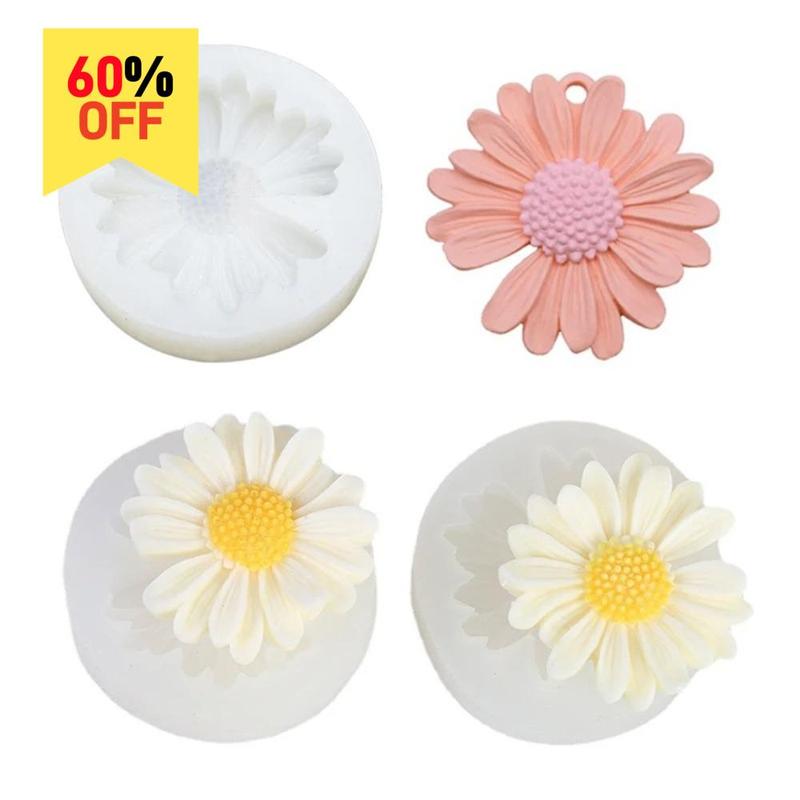 Acuan Silikon Daisy, Seni Abstrak Baharu, Perhiasan Plaster, Acuan ...