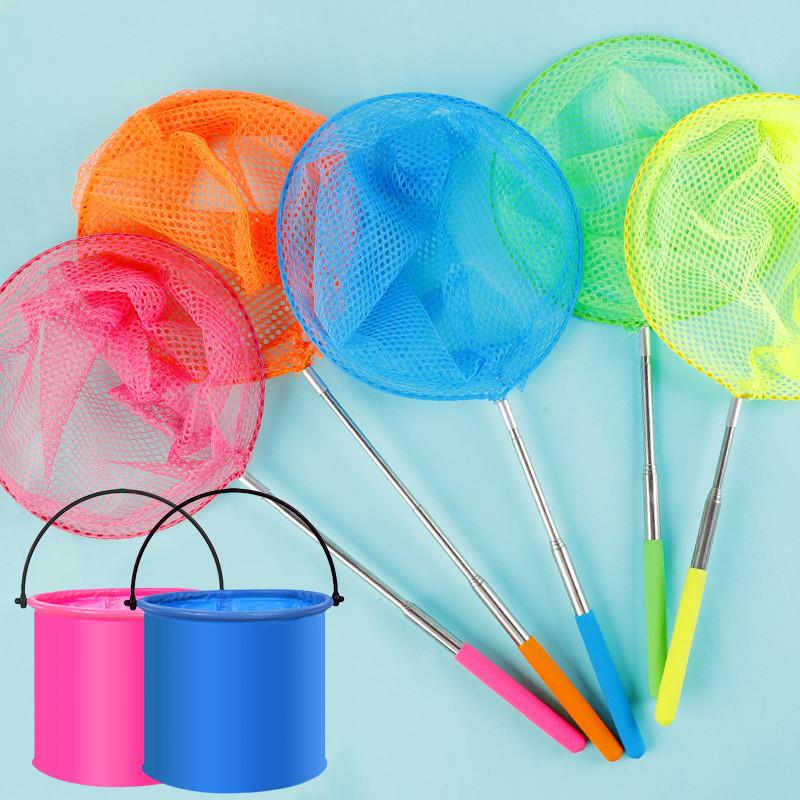 Color Stainless Steel Retractable Fishing Net Children's Insect ...