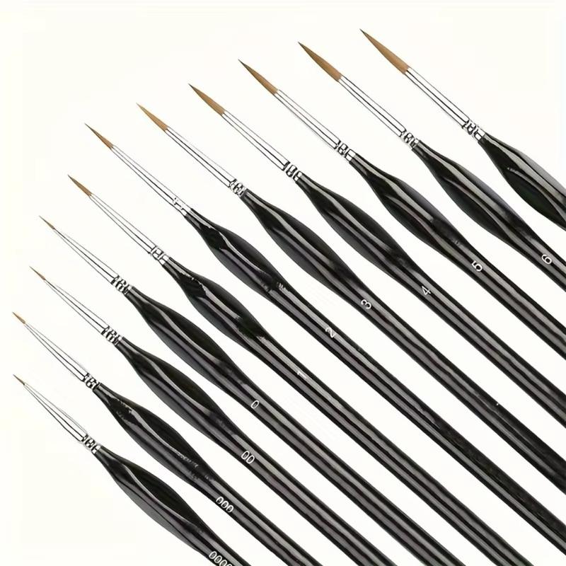 11/10pcs Durable Miniature Brushes Precision Paint Brush Set - TikTok ...