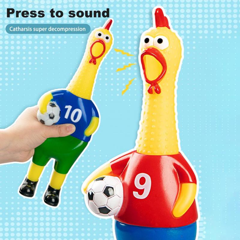 Kiocr|_ Yellow Rubber Chicken Loud Scream Squeeze Toy Stress - TikTok ...