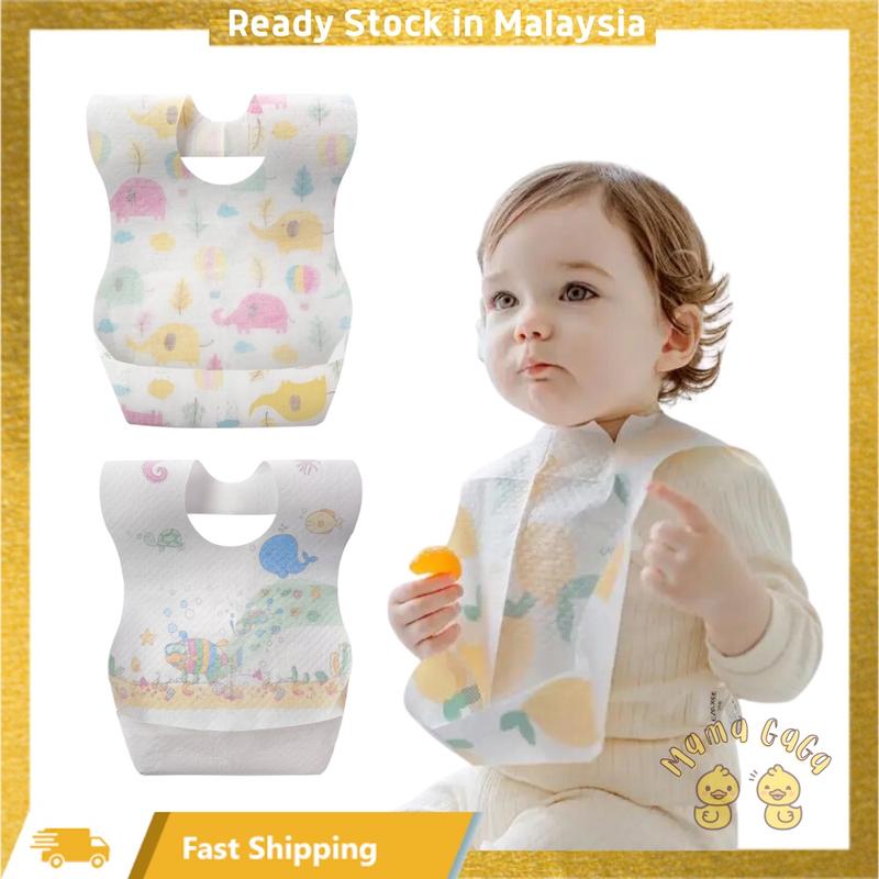 Disposable Waterproof Baby Bibs for Travel / Lapik Makan (Individual ...