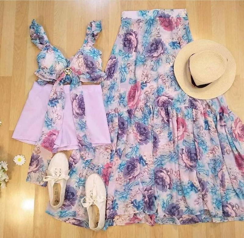 2022 HQ BKK 3-Piece Holiday Floral Coordinates - TikTok Shop Philippines