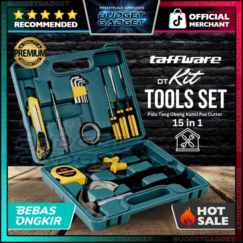 Tool Set Alat Set Perkakas Palu Tang Obeng Kunci Pas Cutter - Shop ...