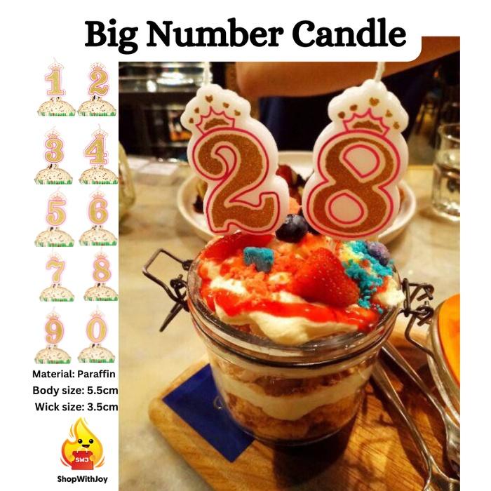 【ShopWithJoy】 Big Number Candle Birthday Party Celebration Cake ...