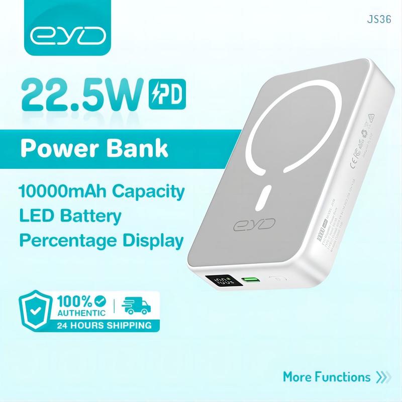【COD】EYD JS36 Magnetic Wireless Charger Powerbank 10000mAh Wireless ...