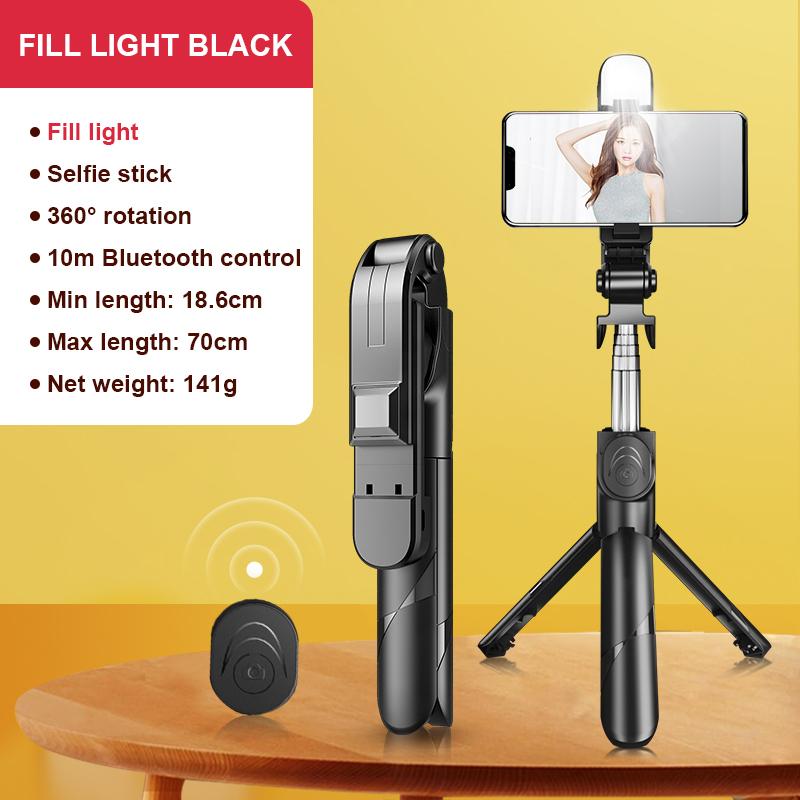 K07 Tripod Phone Stand Holder Selfie Stick 4 In 1 With Light - TikTok ...