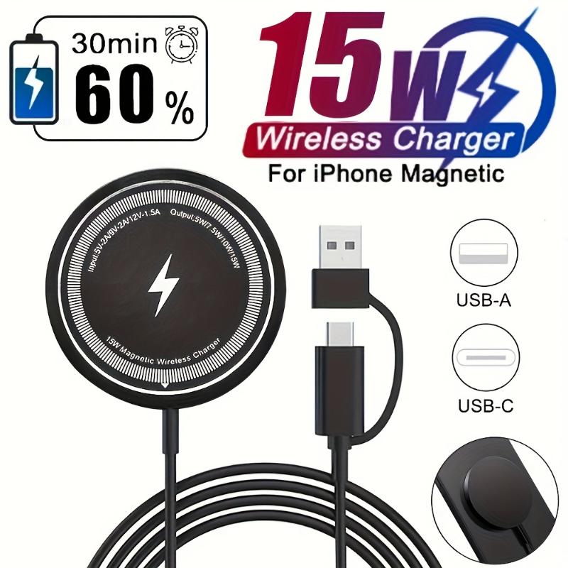 Apple iPhone Magnetic Wireless Charger 15W - Macsafe Induction Back ...