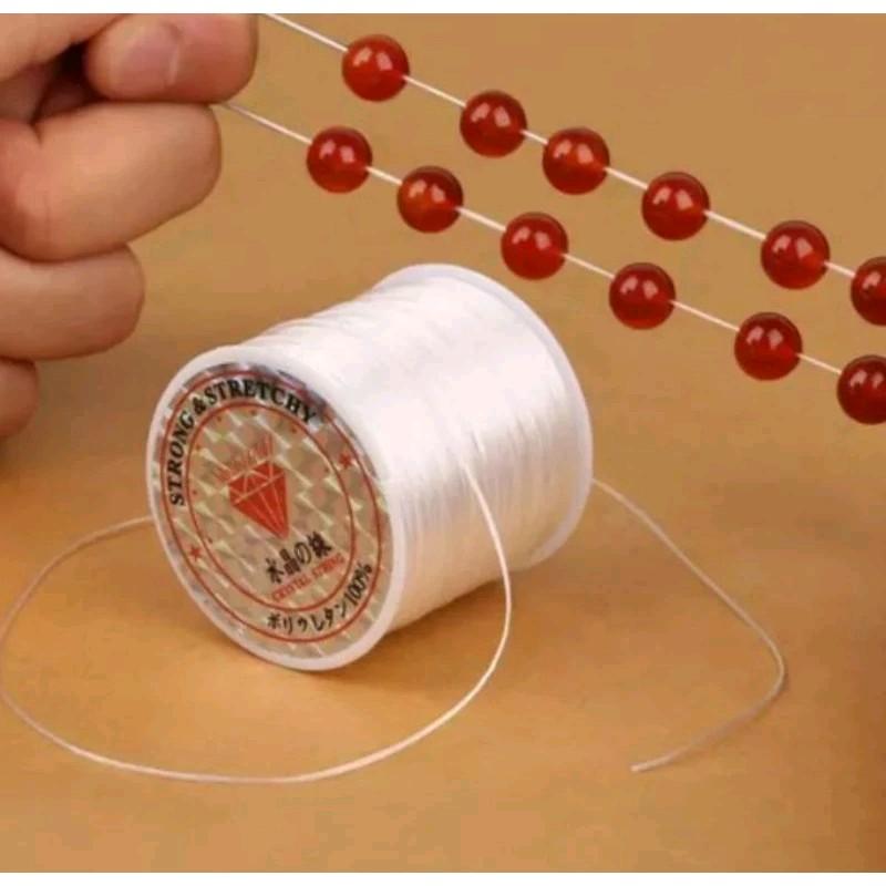 Tali Benang Karet Elastis 80yard - Bahan Gelang - Senar Gepeng - 1 Roll ...