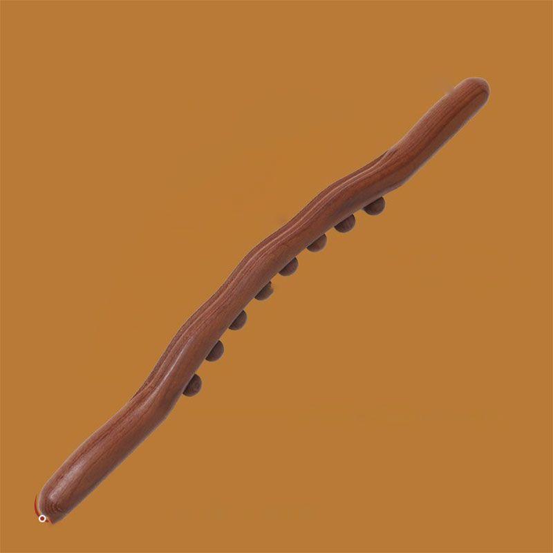 8 Beads Gua Sha Massage Stick Carbonized Wood Back Body Meridian ...