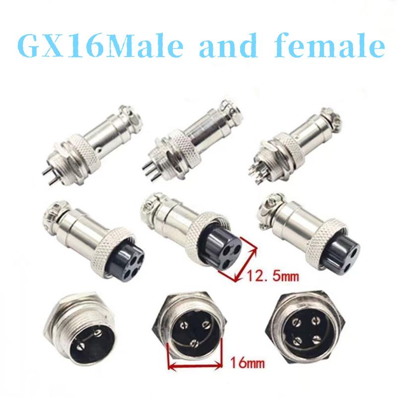 One set of aviation socket connectors 16mm plug socket GX16-2/3/4/5/6/7 ...