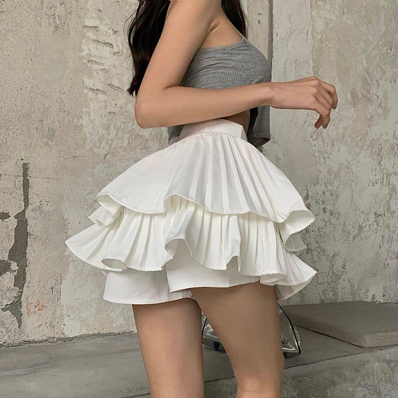 (READY STOCK) Plain Highwaist Layer Pleated Skirt Skorts - TikTok Shop ...