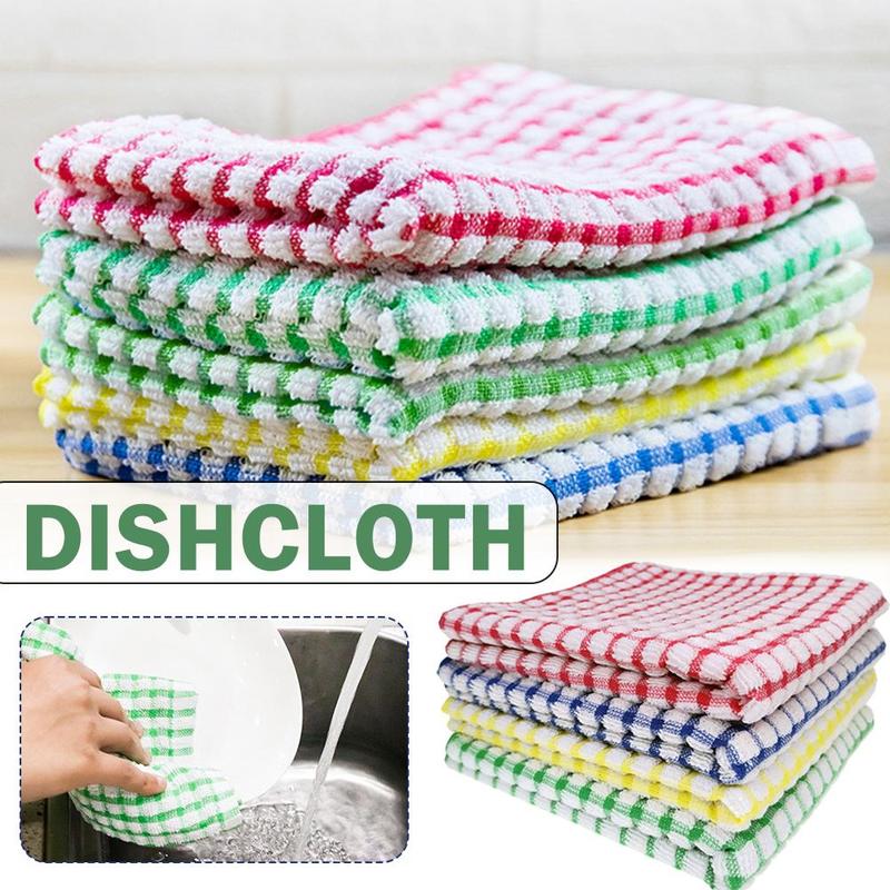 4PC Plaid Dishcloth Tea Towel Cleaning Rag W1H0 - TikTok Shop Singapore