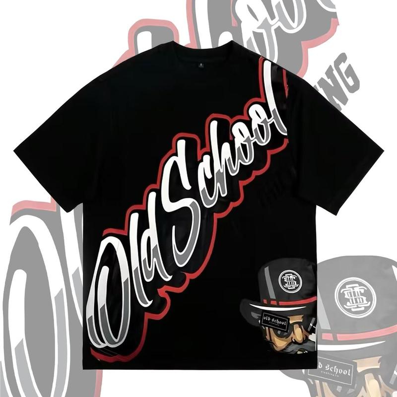 OOTD-Fashionable large letter print cool and versatile pure cotton ...