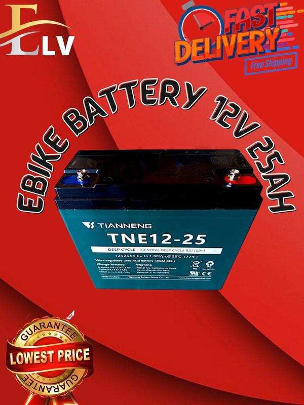 Tianneng Brand Ebike Battery 12V 25AH for Electric Vehicles - TikTok ...