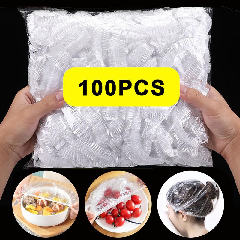 10/100Pcs Disposable Food Cover Plastic Elastic Wrap Bags fo - TikTok ...