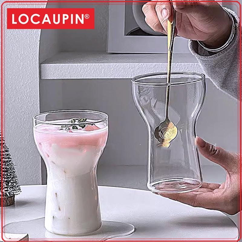 Locaupin Glass Drinkware Heat Resistant Healthy Glass Cups Water ...