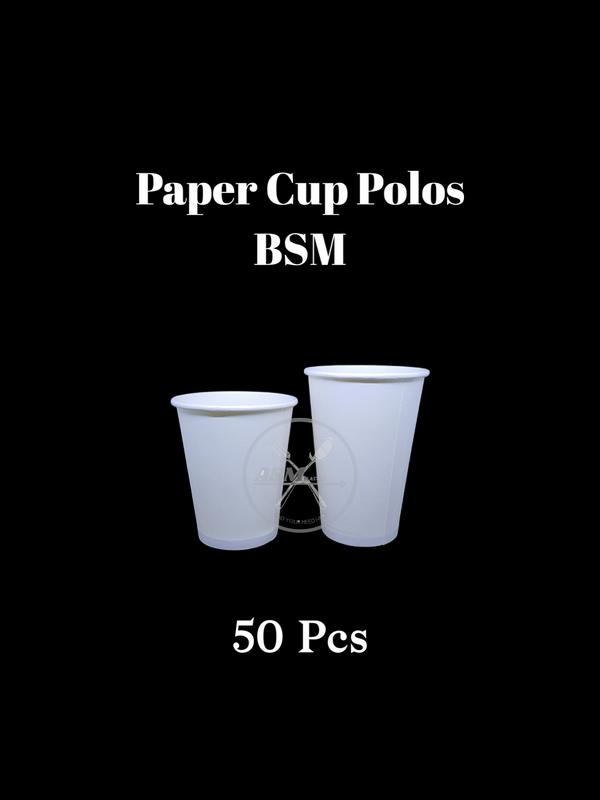 Paper Cup 12 Oz & 16 Oz Polos BSM 1 Pack isi 50 Pcs / Paper Cup / Cup ...