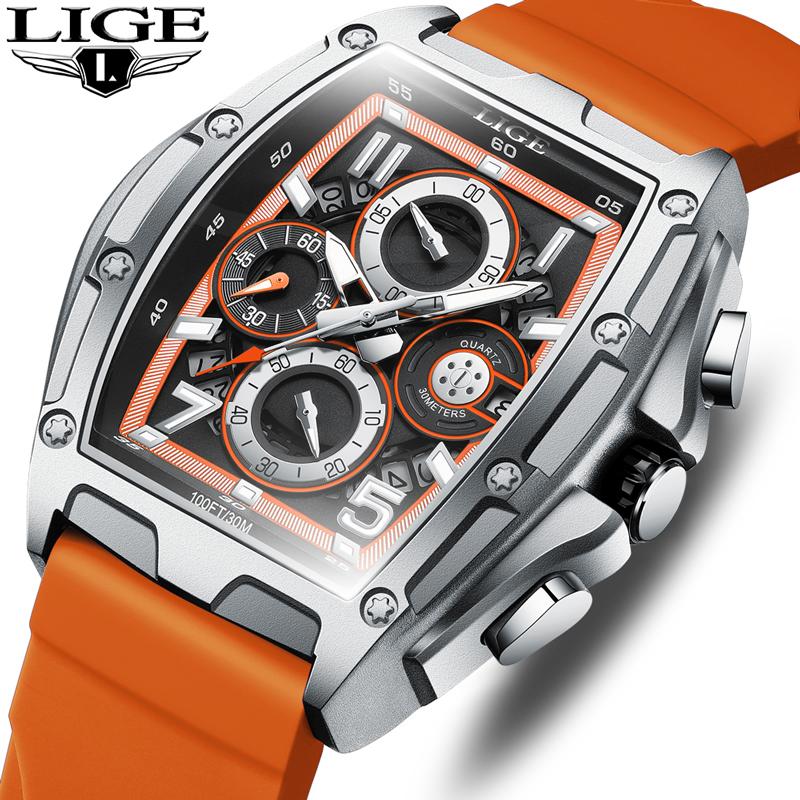 [High Quality&Premium Packaging] New Watch LIGE Chronograph Casual ...