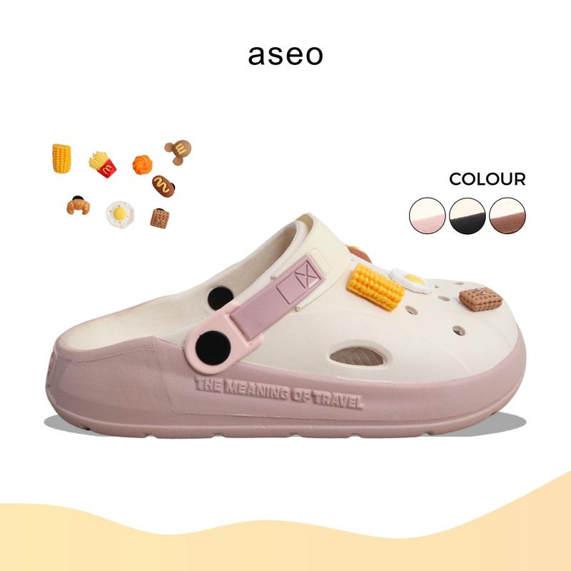 Aseo Sandal Karet Pria Wanita Slip On Baim Clog Anti Slip Kodok Import ...