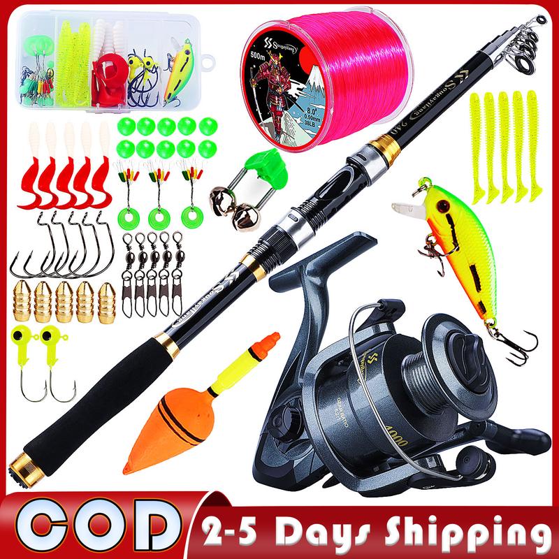 Sougayilang [COD] Fishing Rod and Reel Complete Combo 1.8-3.3m - TikTok ...