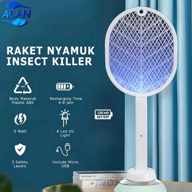 【ACAN】Raket Nyamuk Listrik 3in1 Multifungsi Ultra Violet / Perangkap ...