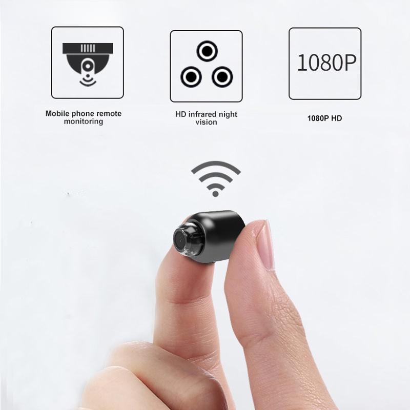 Kamera wayar mini, dengan sambungan WiFi, resolusi 1080p, kamera ...