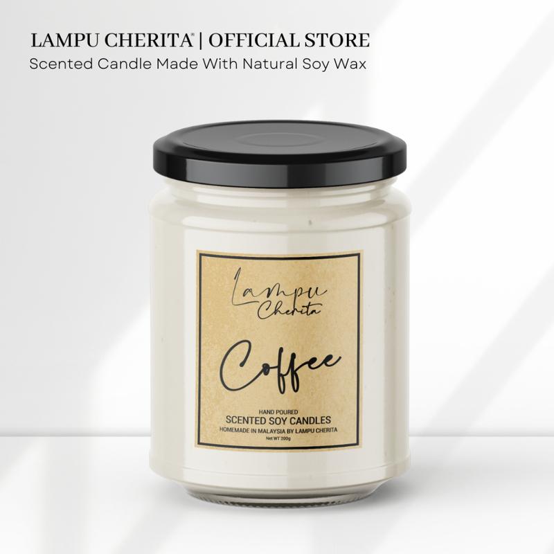 Lampu Cherita Scented Soy Candle Coffee 200ml (Lilin Wangi Buatan ...