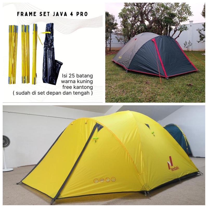 Set frame tendaki 4/5 orang tendaki borneo rangka tenda bingkai - Shop ...