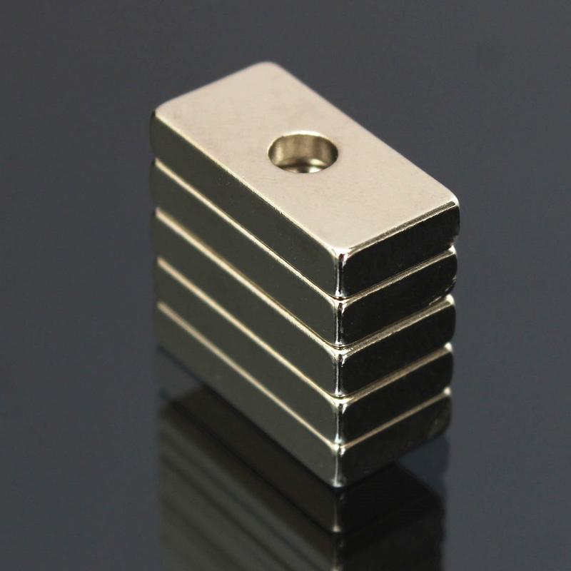 5Pcs 20x10x4mm Hole N35 Super Strong Cuboid Blocks Rare Eart - TikTok ...