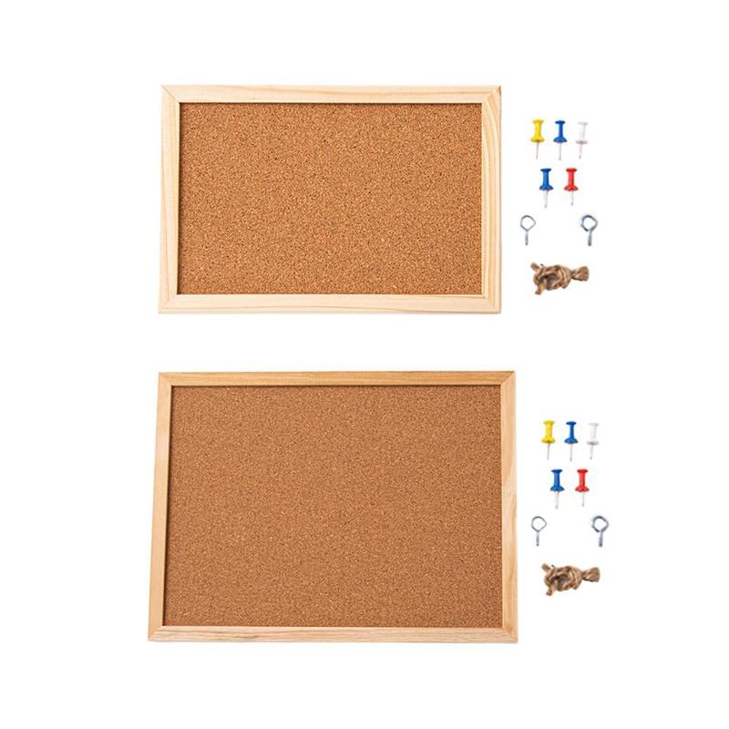 Cork Bulletin Board Kitchen Rectangle Wooden Hanging Tackboard - TikTok ...