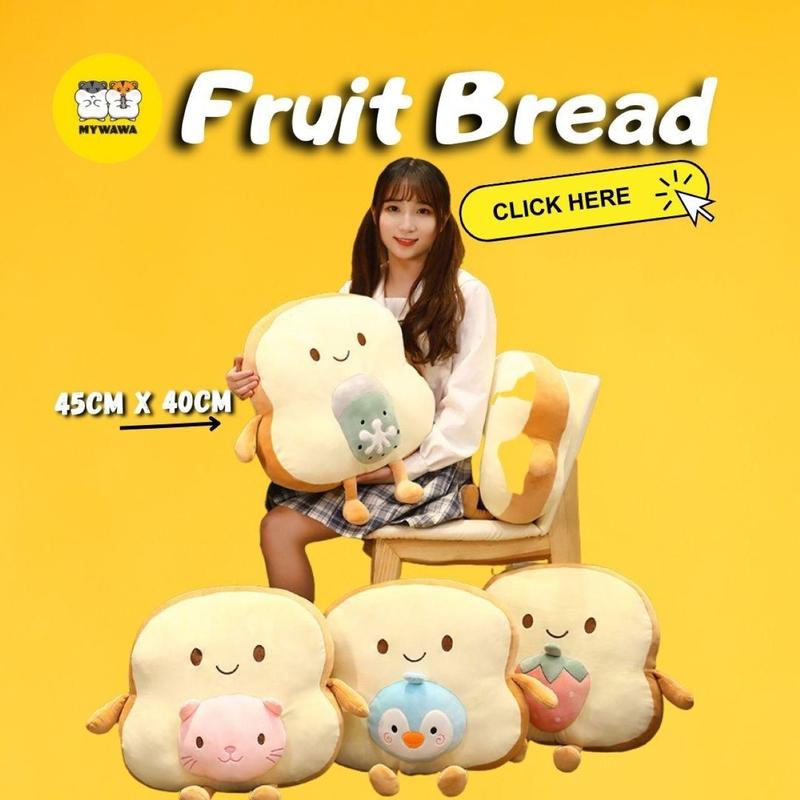 Roti Fruit Bread Cuteness Overload Toast Plushies Soft Stuffed - TikTok ...