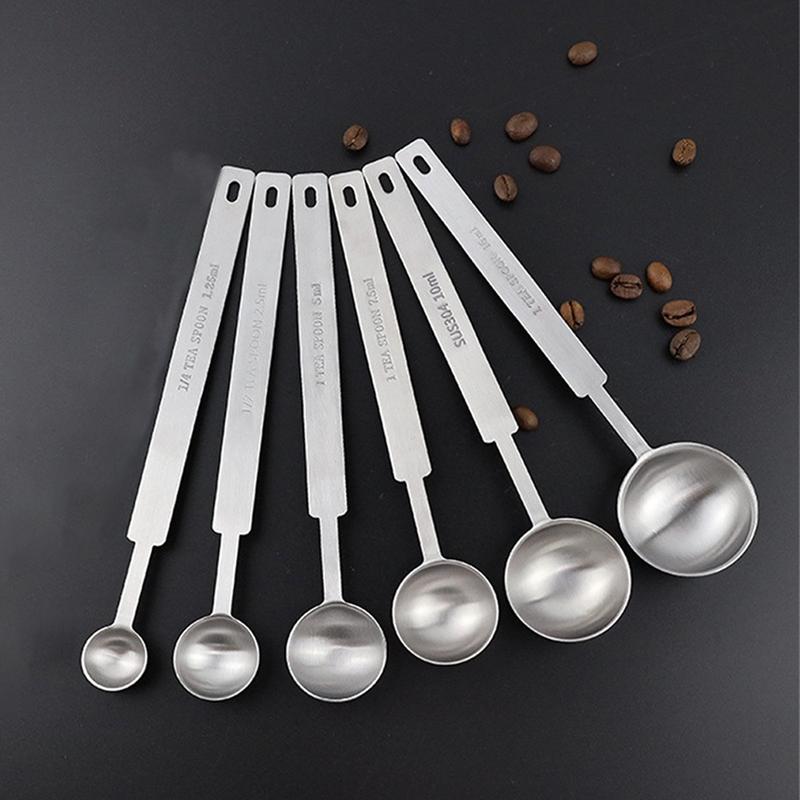 1/4/7pcs Stainless Steel Measuring Spoons Spice Spoon With Scale ...