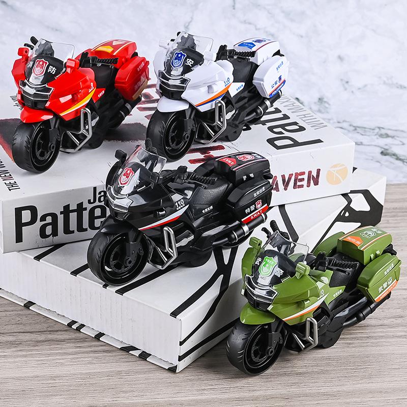 Children's boys inertia motorcycle toy car model car ornaments - TikTok ...