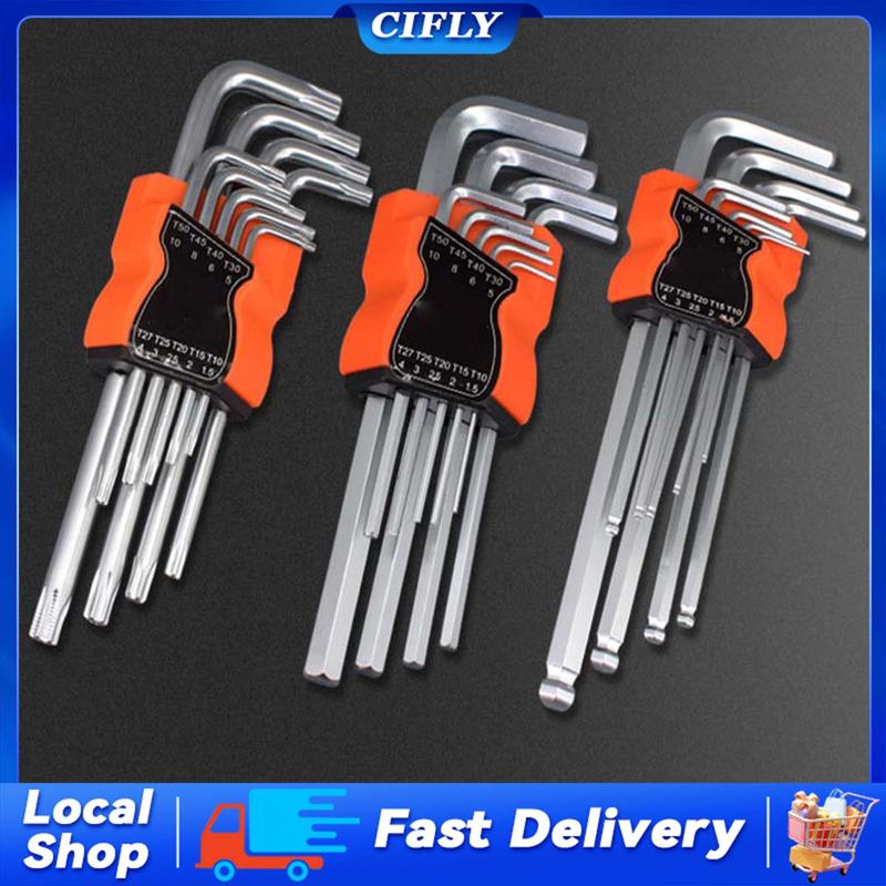 9PCS/Set Hex Key Wrench Set Hex Key Allen Wrench Set L Handl - TikTok ...