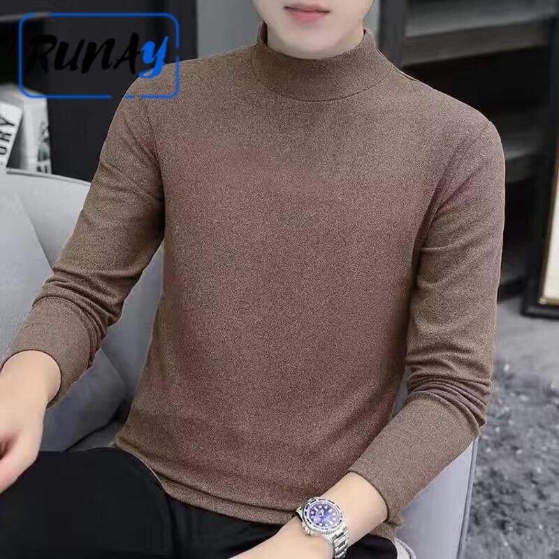 Seluar Dalam Termal, Rong, Untuk Lelaki, Baldu Tebal, Leher Separuh ...